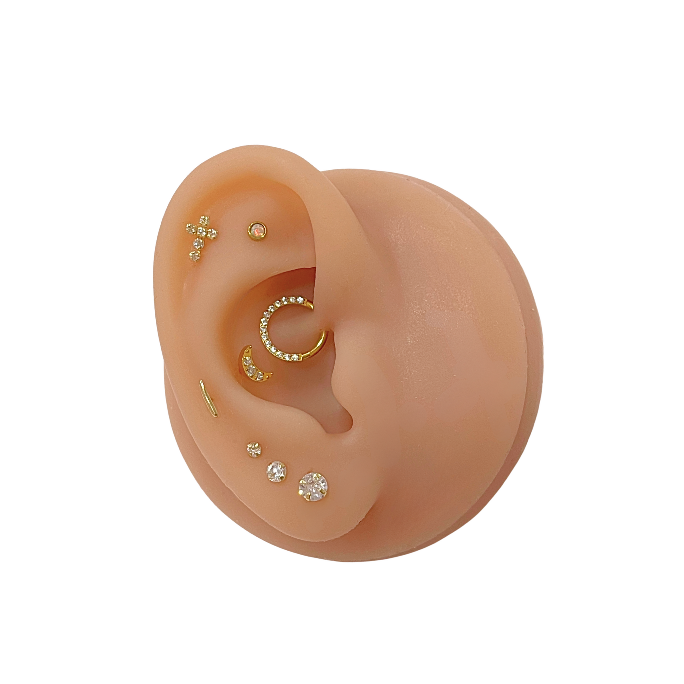 White Stud 10K – Alma de luna Joyería & piercings 🌜