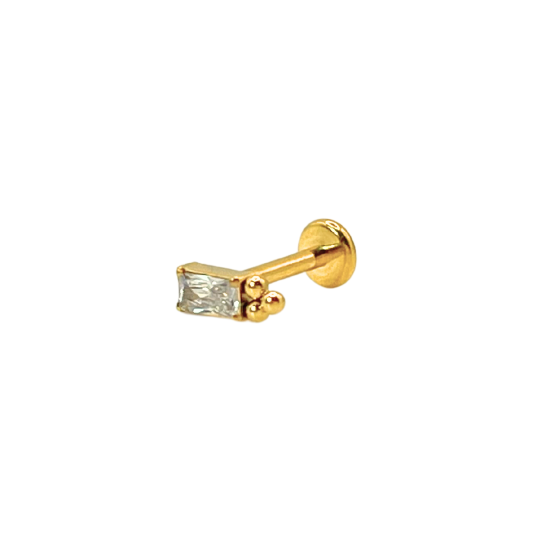 Piercing Titanio Dorado Trio Bolitas – Alma de luna Joyería & piercings 🌜